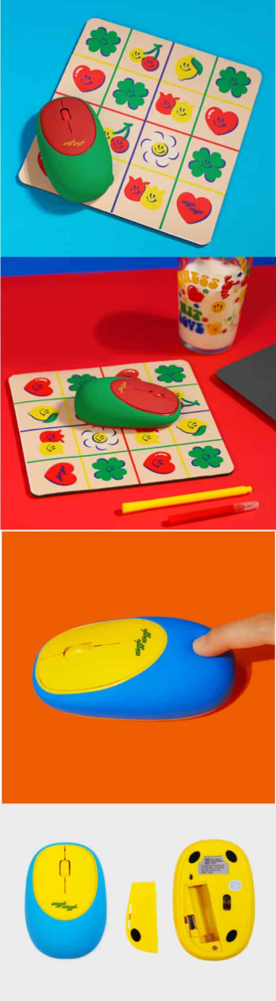 WIGGLE WIGGLE/ Soft Wireless Mouse & Mouse Pad SET - Now In Seoul