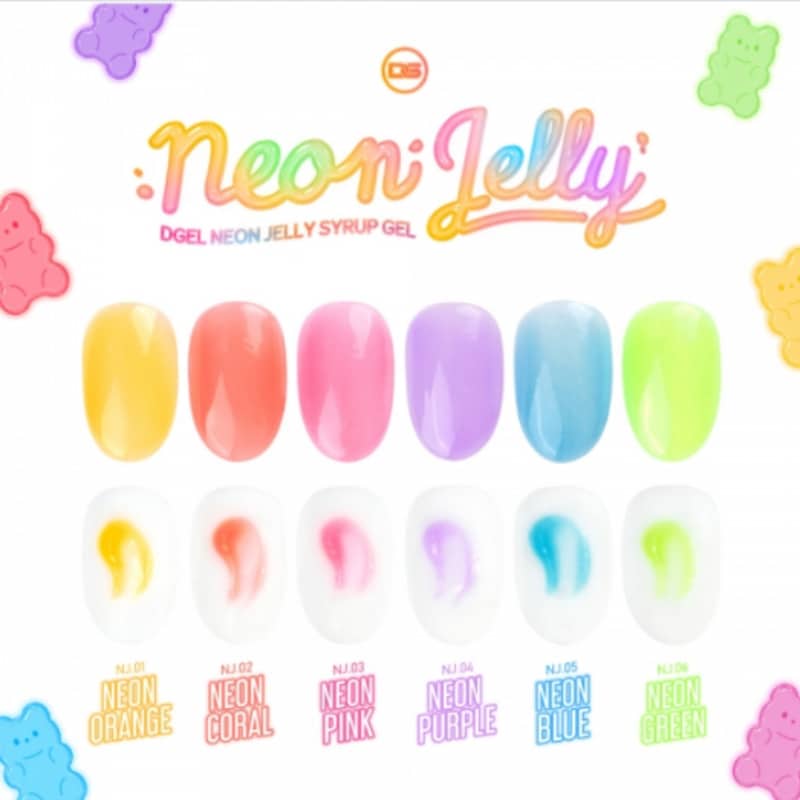 D GEL / NEON JELLY SYRUP GEL SET / Nail / Color Gel / Neon Gel - Now In ...