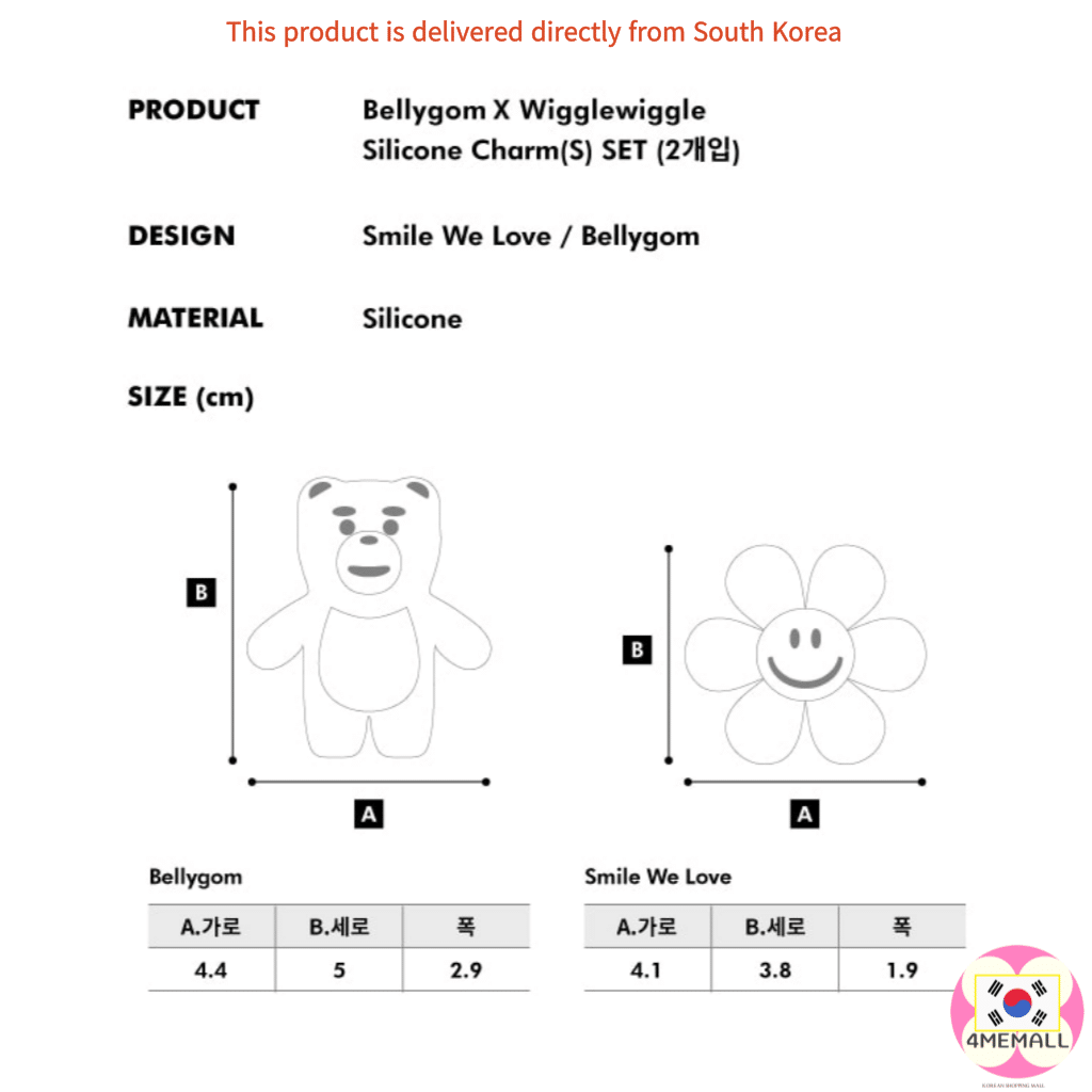 [Bellygom × Wiggle Wiggle] Silicone Charm 1SET Bellygom Zabits - Now In ...