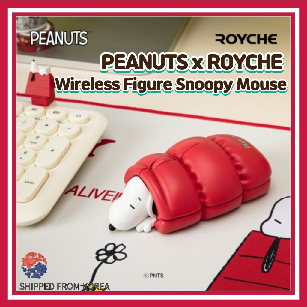 PEANUTS x ROYCHE Wireless Figure Snoopy Mouse/Noise/Nano Receiver/2 ...