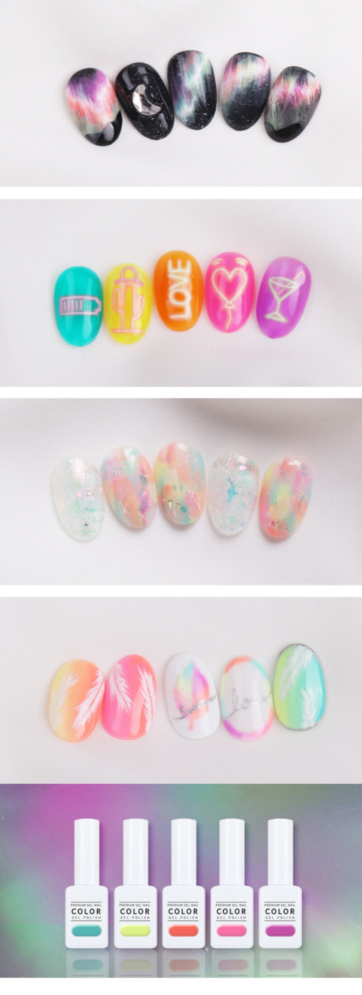 THE GEL / Neon Aurora color gel set/ 5 types of syrup gel - Now In Seoul