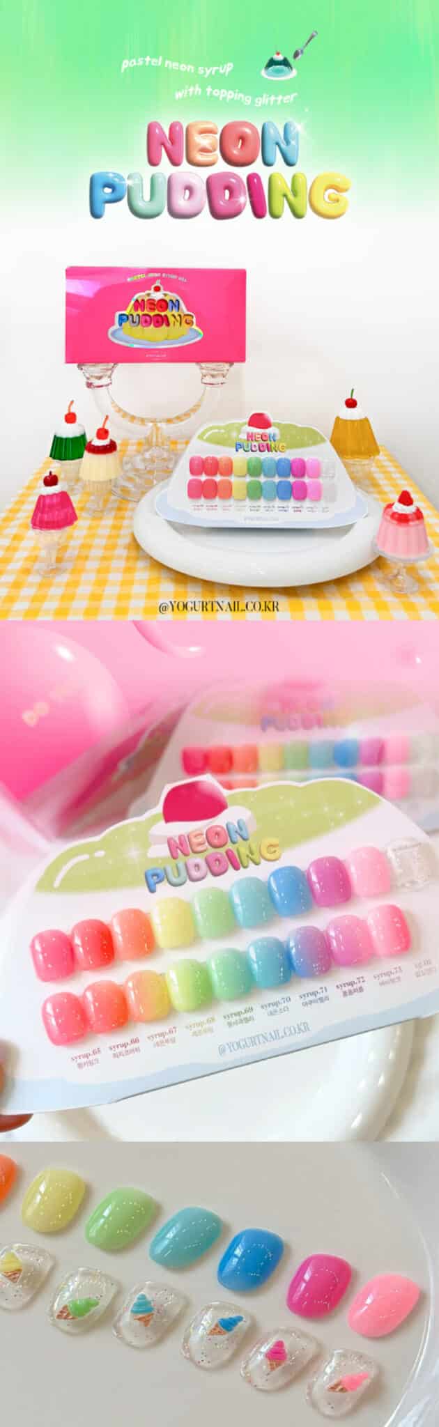 yogurt nail / NEON PUDDING Topping Gel 10 SET - Now In Seoul
