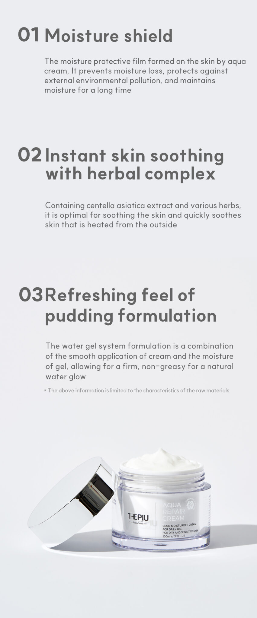 [ THE PIU ] AQUA REPAIR CREAM 100ml - Now In Seoul